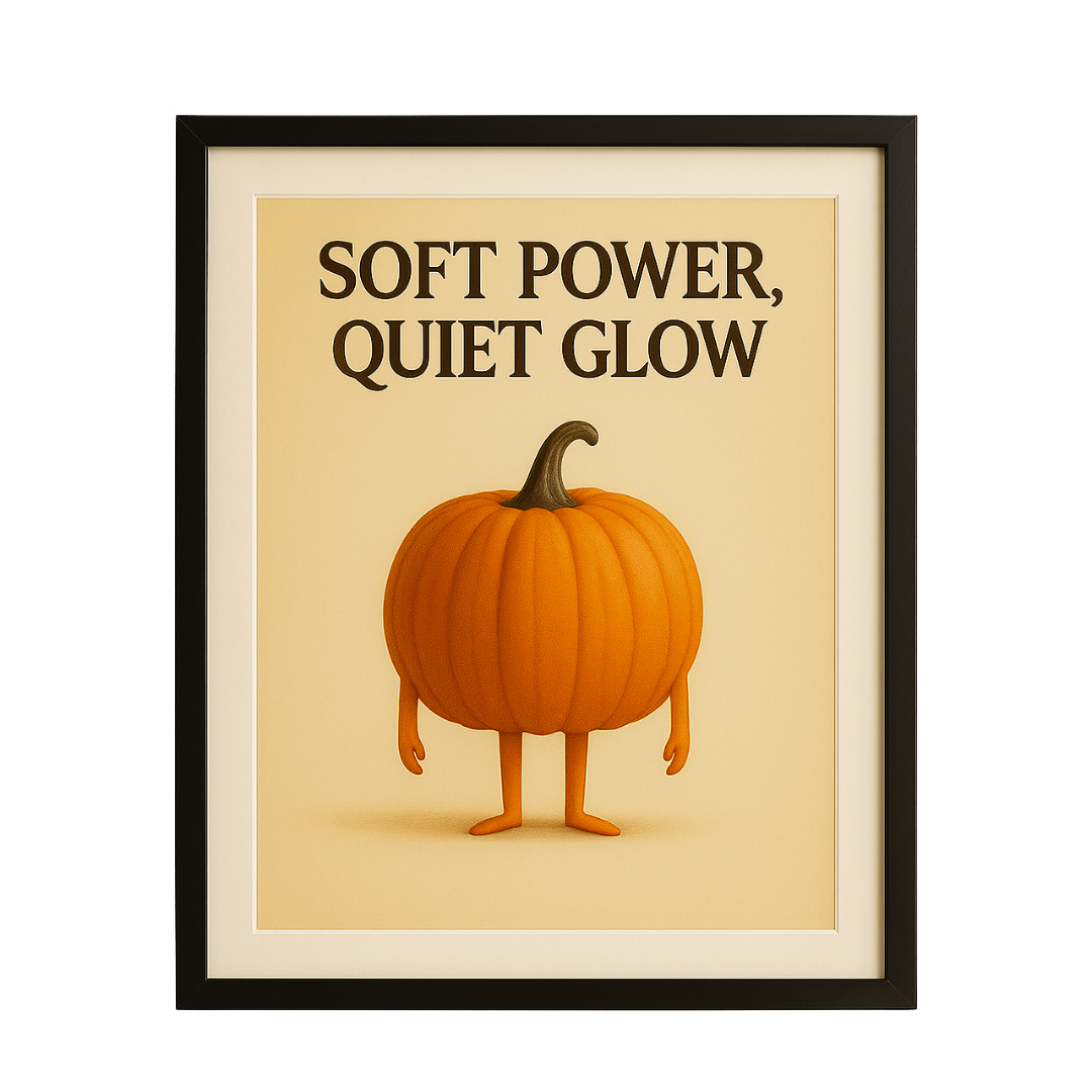 Pumpkin Digital Wall Art • “Quiet Glow” Modern Printable – Instant Dow ...